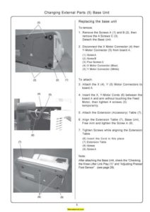 Janome 10000 Memory Craft Sewing Machine Service-Parts Manual
