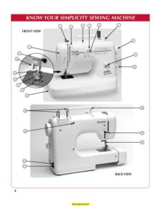 Simplicity SW210 Sewing Machine Instruction Manual