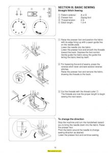 Janome New Home 234 Sewing Machine Instruction Manual