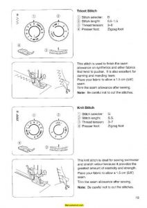 Janome RX18S Sewing Machine Instruction Manual