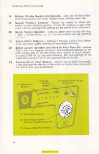 Singer 476 Stylist Sewing Machine Instruction Manual
