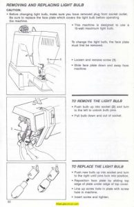 Singer 9410 Sewing Machine Instruction Manual 10 & 13