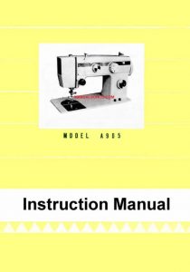 Necchi-Alco-A905 Sewing Machine Instruction Manual
