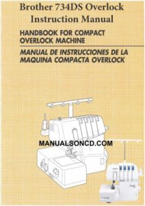 Brother 734DS Overlock Sewing Machine Instruction Manual
