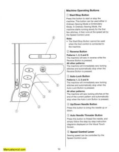 Janome 10000 Memory Craft Instruction Manual