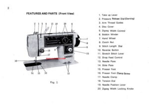 Dressmaker SS-2402 Sewing Machine Instruction Manual