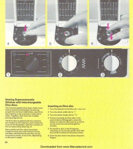 Elna Carina Electronic SU Sewing Machine Manual