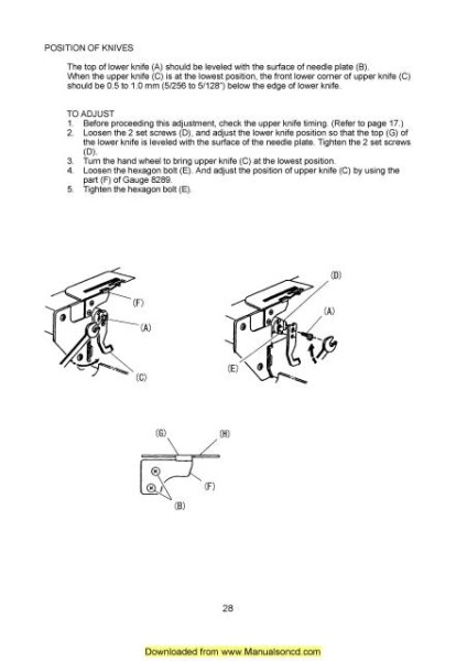 Janome 134D Sewing Machine Service Manual Plus Parts