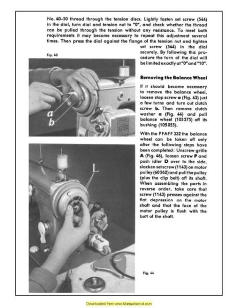 Pfaff 230-332 Automatic Sewing Machine Service Manual