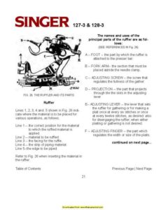 Singer 127 Sewing Machine Instruction Manual