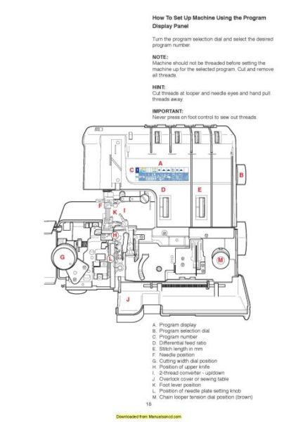 Janome 1200D Serger Sewing Machine Instruction Manual