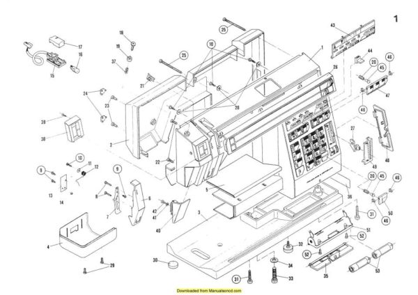 Elna 7000 Sewing Machine Service-Parts Diagrams Manual