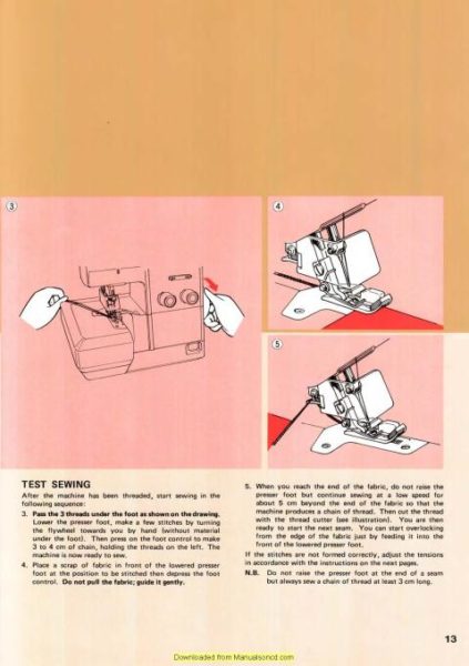 Elna Lock L1 Overlock Sewing Machine Instruction Manual