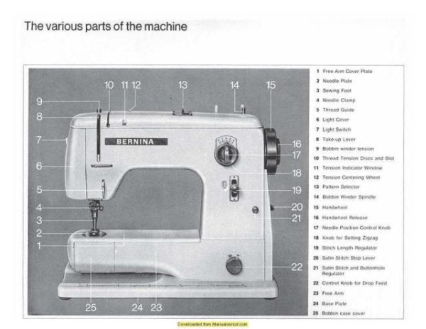 Bernina 707 Minimatic Sewing Machine Instruction Manual