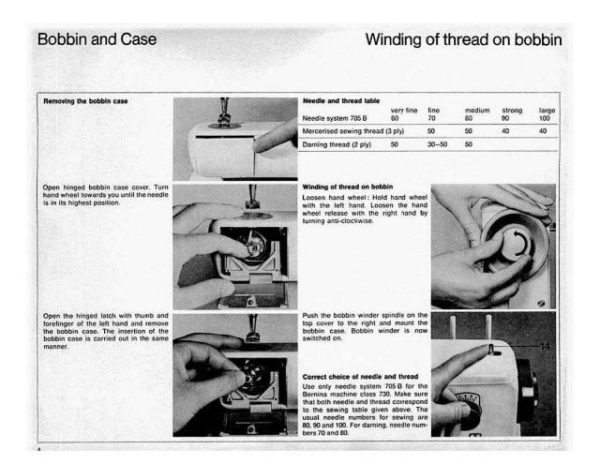 Bernina 707 Minimatic Sewing Machine Instruction Manual