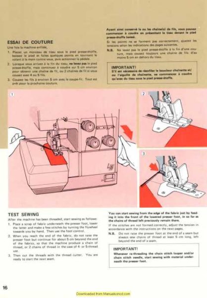Elna Lock L5 Overlock Sewing Machine Instruction Manual
