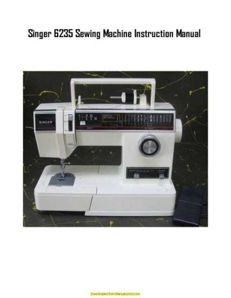 Singer 6235 Sewing Machine Instruction Manual