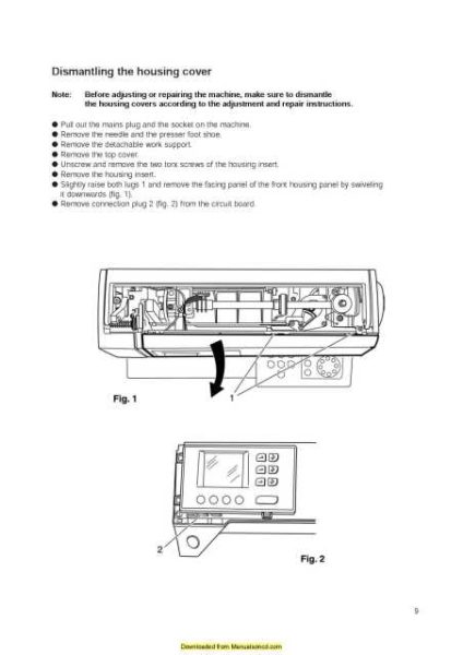 Pfaff 2010-2040 Sewing Machine Service Manual Plus Parts