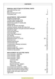 Elna 3002-3007 Sewing Machine Service-Adjusters Manual Plus Parts List