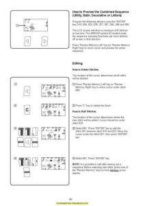 Elna 7300 Pro Quilting Queen Sewing Machine Instruction Manual