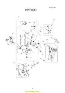 Elna 2100-2300 Sewing Machine Service-Parts Manual