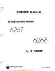 Singer 6267-6268 Sewing Machine Service Manual