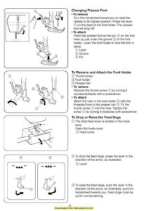 Janome 2222 Sewing Machine Instruction Manual