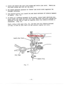 Singer 20U Class Service Timing Adjusters Sewing Manual