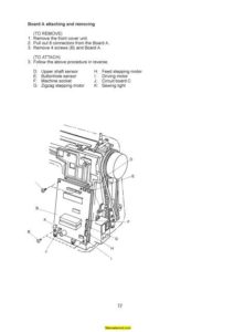Janome 3000 Memory Craft Sewing Machine Service-Parts Manual