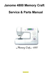 Janome 4800 Memory Craft Sewing Machine Service-Parts Manual