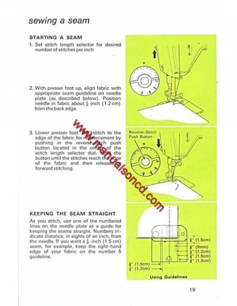 Singer 538 Stylist Sewing Machine Instruction Manual