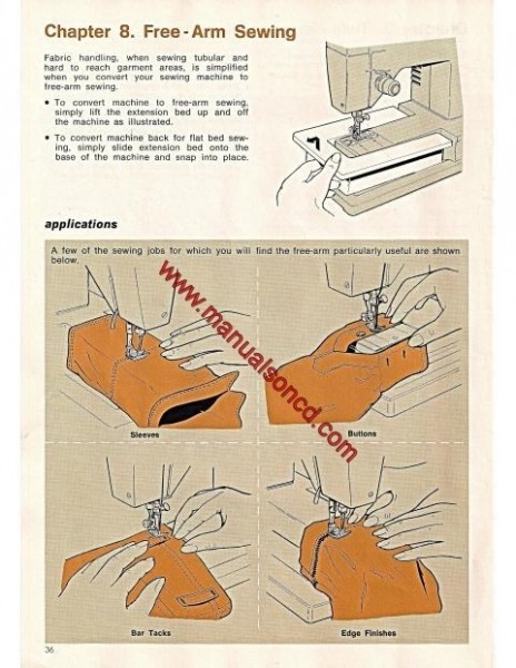 Singer 7105 Zig Zag Sewing Machine Instruction Manual Free-Arm