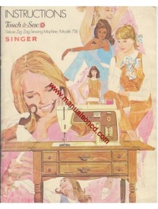 Singer 758 Sewing Machine Instruction Manual