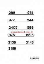 Singer 974 Zigzag Sewing Machine Instruction Manual