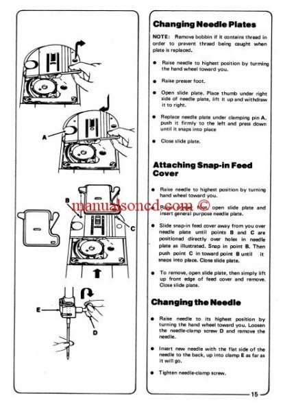 Singer 974 Zigzag Sewing Machine Instruction Manual