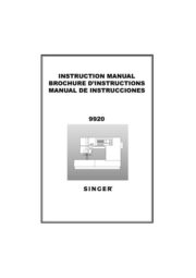 Singer 9920 Quantum Sewing Machine Manual