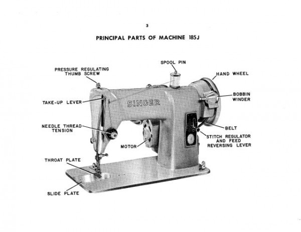 Singer 185J Sewing Machine Instruction Manual