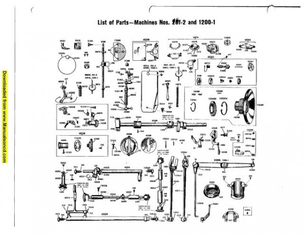 Singer 201 1200 Sewing Machine Service Manual