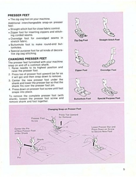 Singer 776 Stylist Sewing Machine Instruction Manual