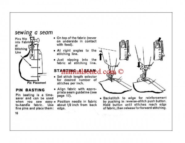 Singer 353 - 354 Genie Sewing Machine Instruction Manual